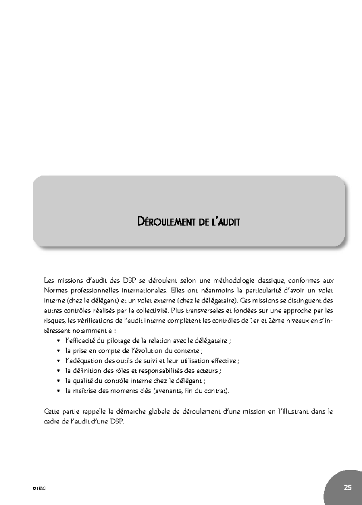 Yass3cli1227 - Audit - Les missions d’audit des DSP se déroulent selon ...