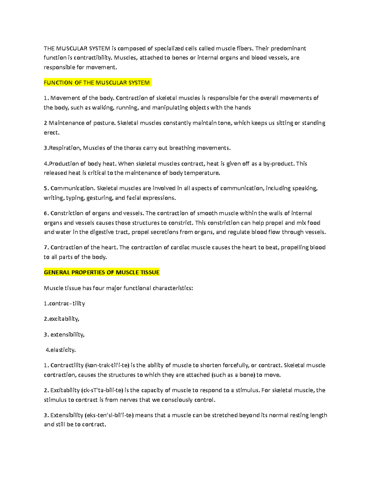 THE Muscular SY-WPS Office - THE MUSCULAR SYSTEM is composed of ...