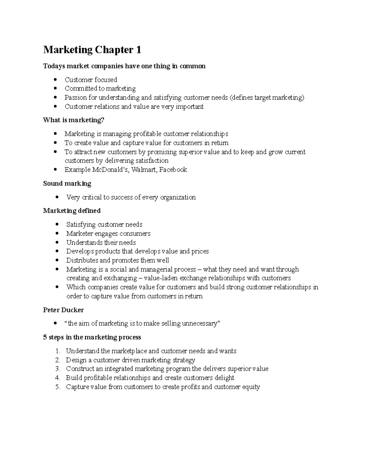 Marketing Chapter 1 - Management should focus on production and ...