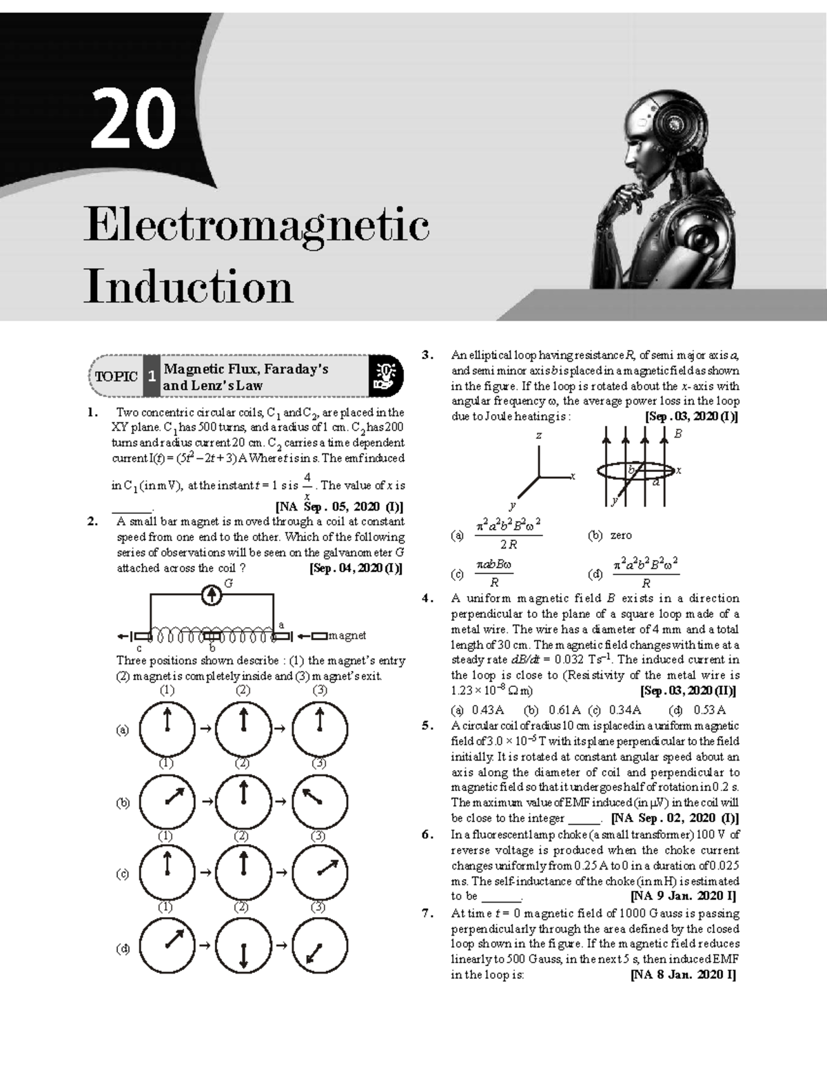 Emi jee main - practice paper for iit - P-348 Physics TOPIC 䙧 Magnetic ...