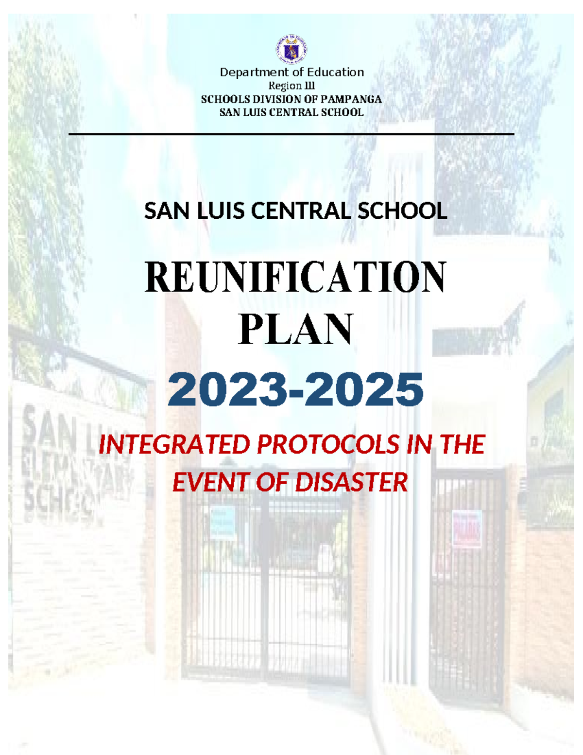 Reunification-PLAN - elem - Sta. Cruz Población, San Luis, Pampanga ...