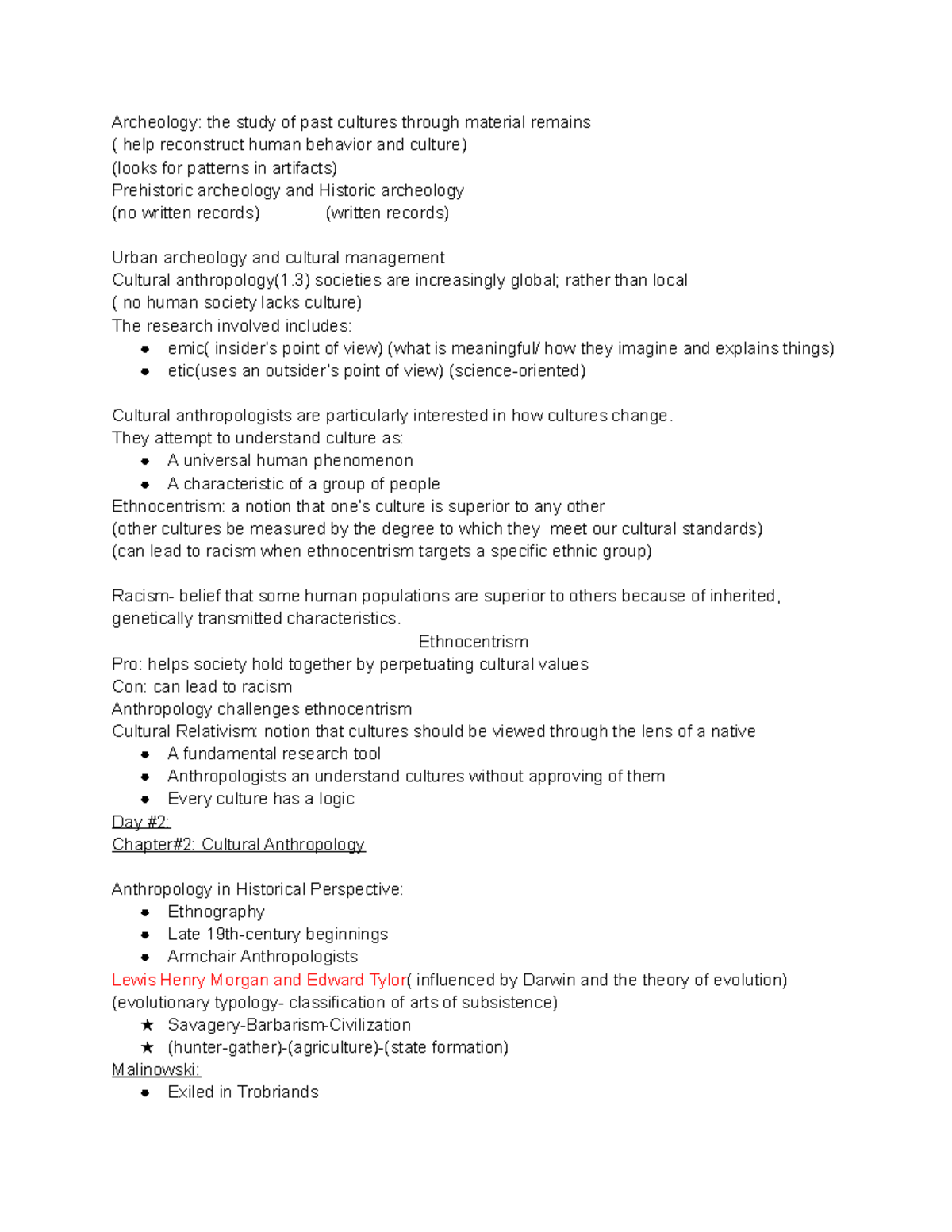 Anthropology Notes - Took these during my freshmen year before Covid ...