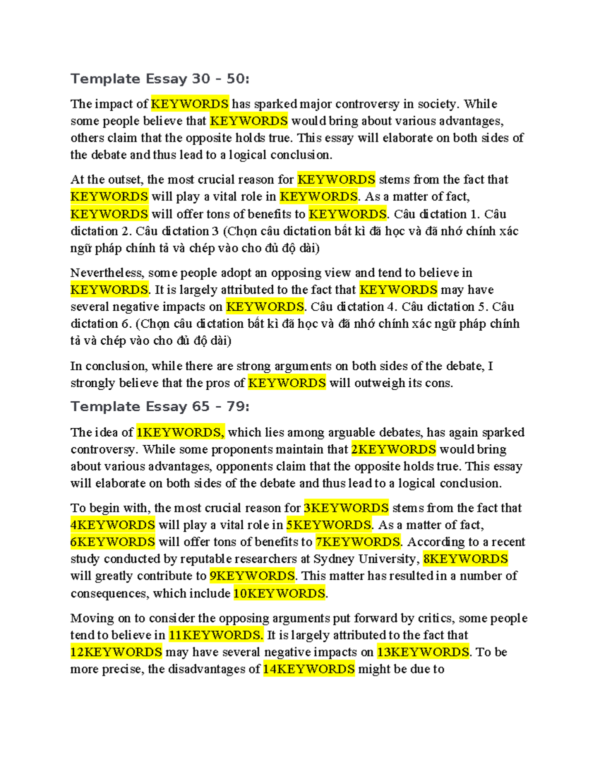 Essay & SST Customized Template - Template Essay 30 – 50: The impact of ...