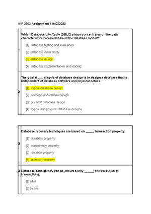 INF3703 Quizlet 2022 - questions and answers - The mainframe environment enables an OLAP system ...