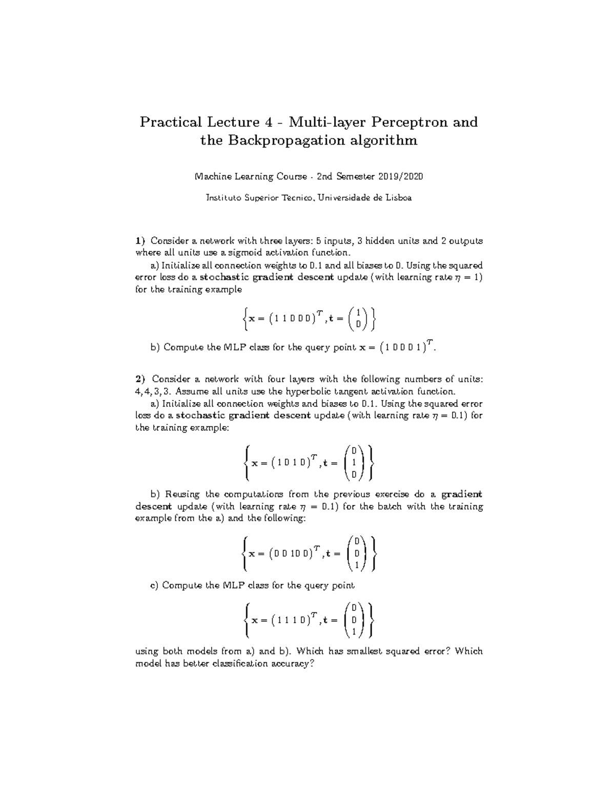 Machine learning Exercises - Practical Lecture 4 - Multi-layer ...