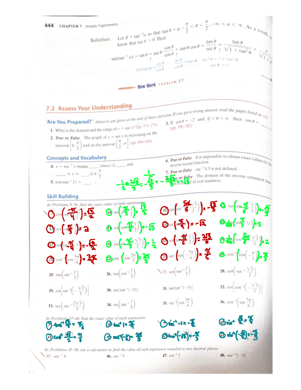 Teddy Hutchins - Precalculus HW #14 - 444 R Solution Let so that tan f ...