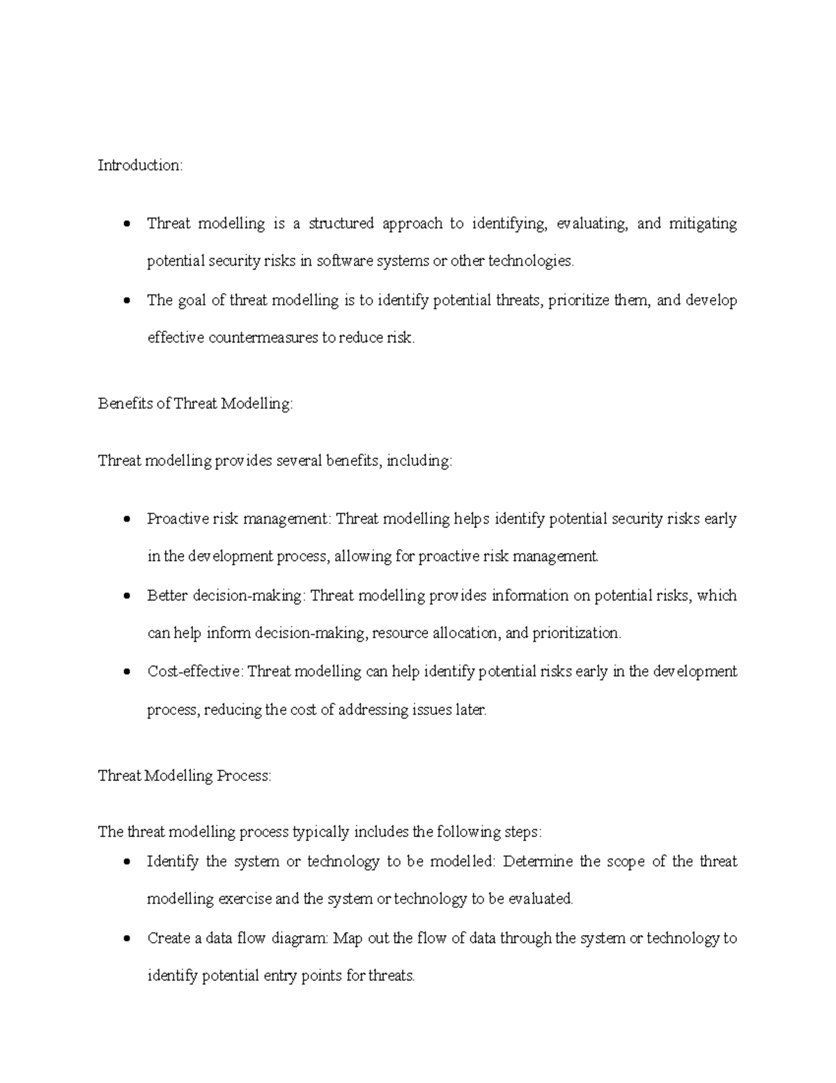 Threat Modelling - ganga - Introduction: Threat modelling is a ...