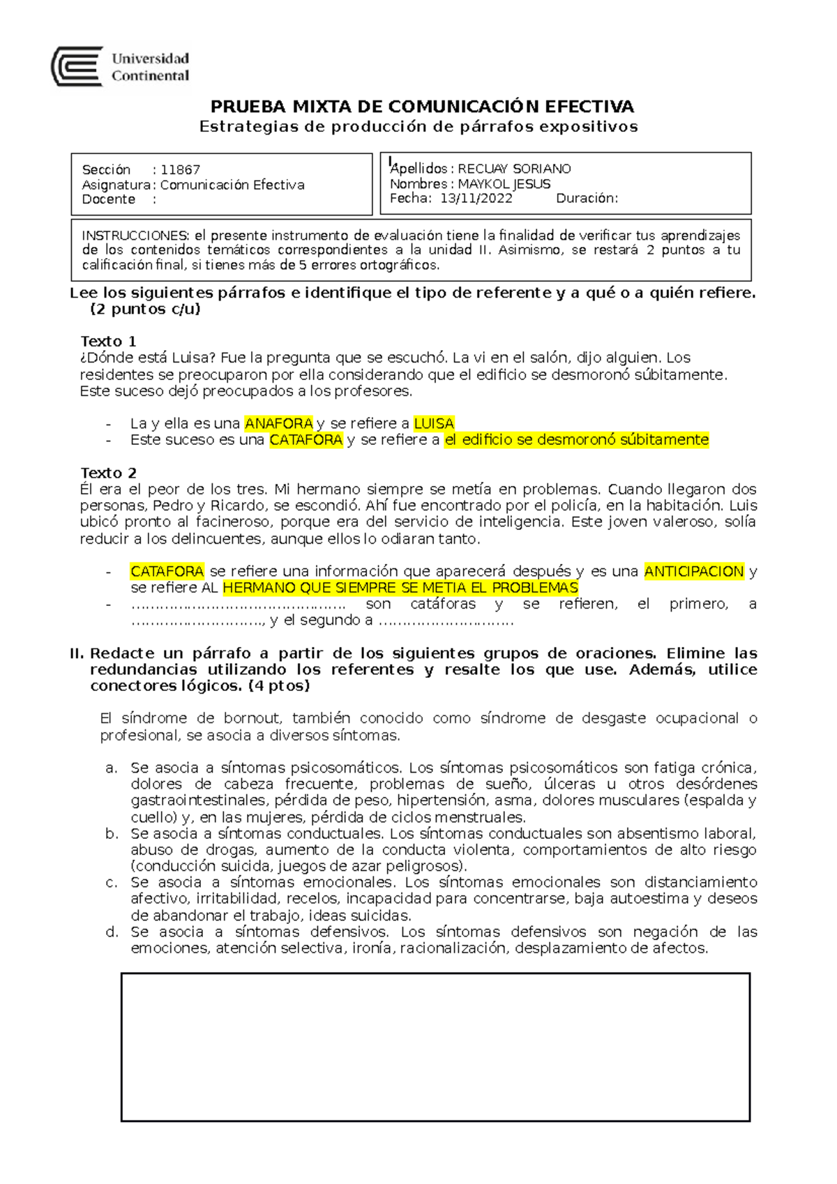 Producto 2 - formato del pa2 de comunicacion efectiva - PRUEBA MIXTA DE ...