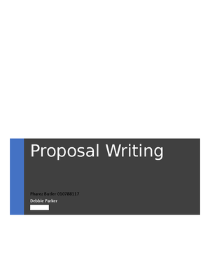 D270 TASK 3 - Task 3 - Breana Woods Task 3 D 12/4/ Proposal to Address ...