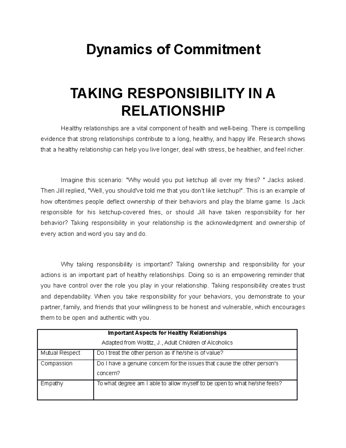 Dynamics-of-Commitment - BS Entrepreneurship - DLSU - Studocu