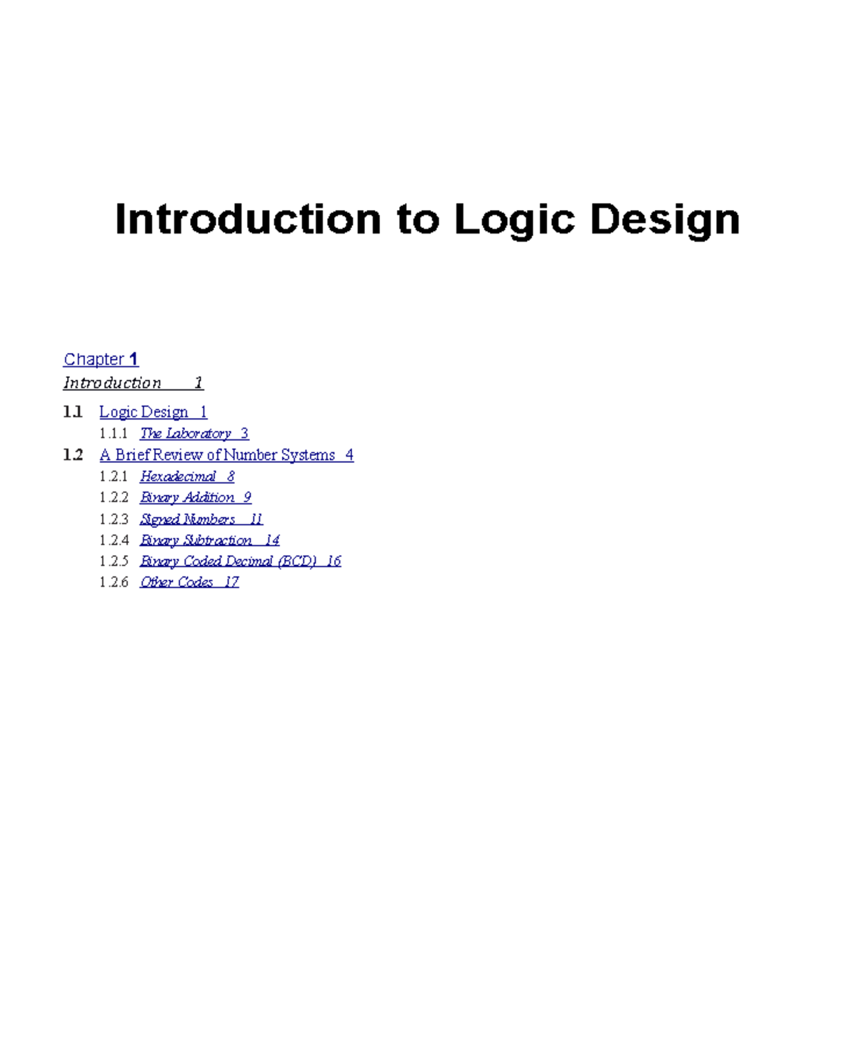 Prelim - Lecture notes 6 - Introduction to Logic Design Introduction ...