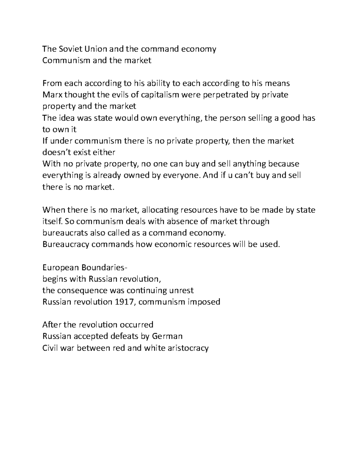 The Soviet Union and the command economy geog 122 - The Soviet Union ...