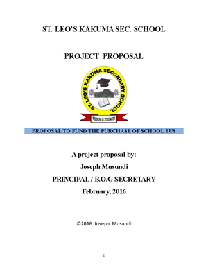 Perimeter Fencing Proposal - ST. LEO’S KAKUMA SEC. SCHOOL PROJECT ...