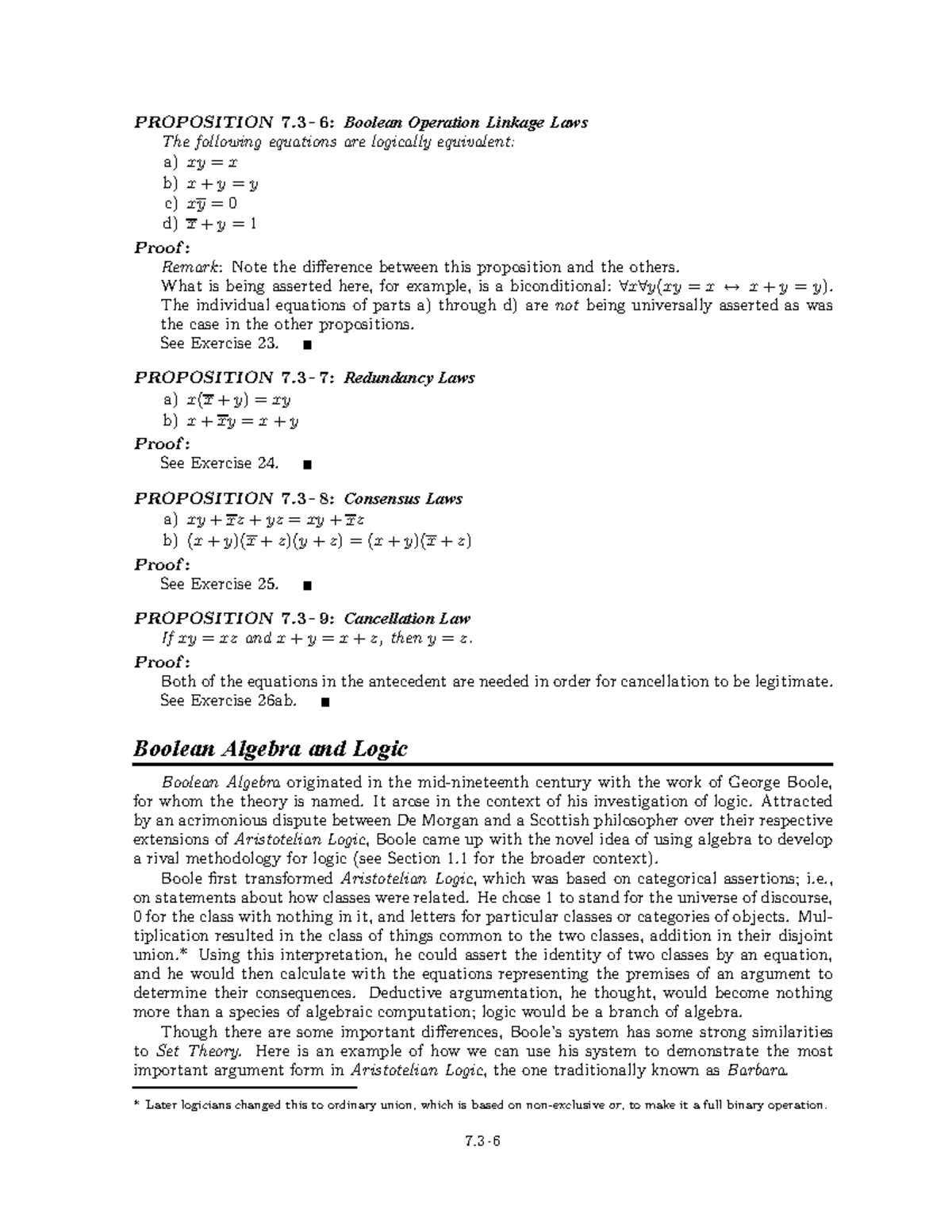 Poset (Lecture - 3) - PROPOSITION 7 - 6: Boolean Operation Linkage Laws ...