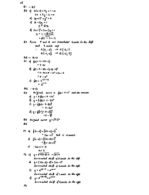 HSC Advanced Maths Exam Booklet Differentiation Geometrical ...