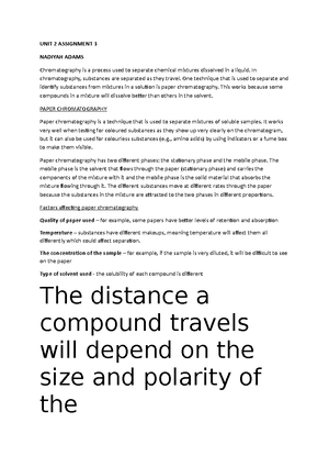 BTEC Level 3 Applied Science Unit 2- Practical Scientific Procedures ...