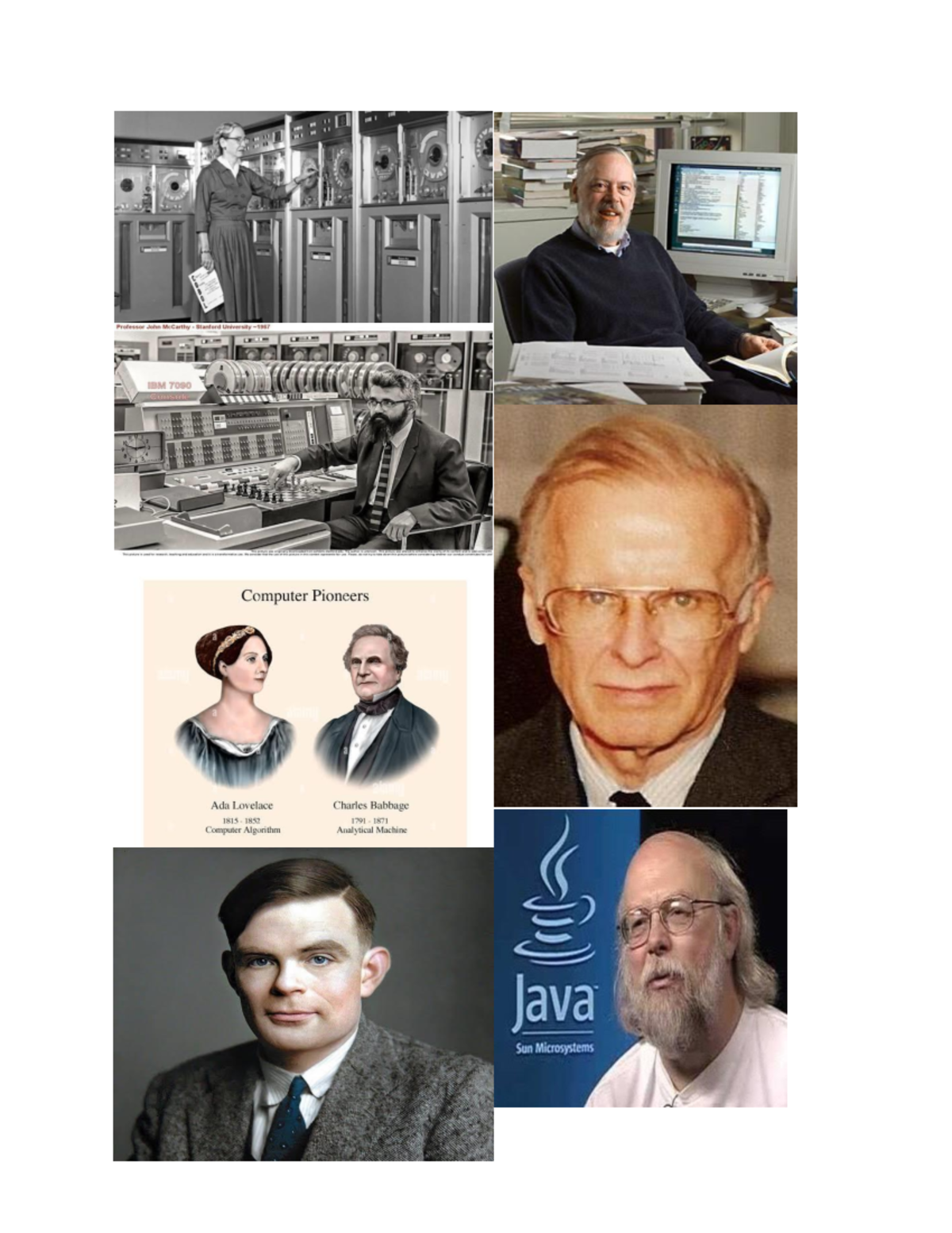 Linea de tiempo de programación - Professor John McCarthy Stanford University LEO IBM 7090 alama ...