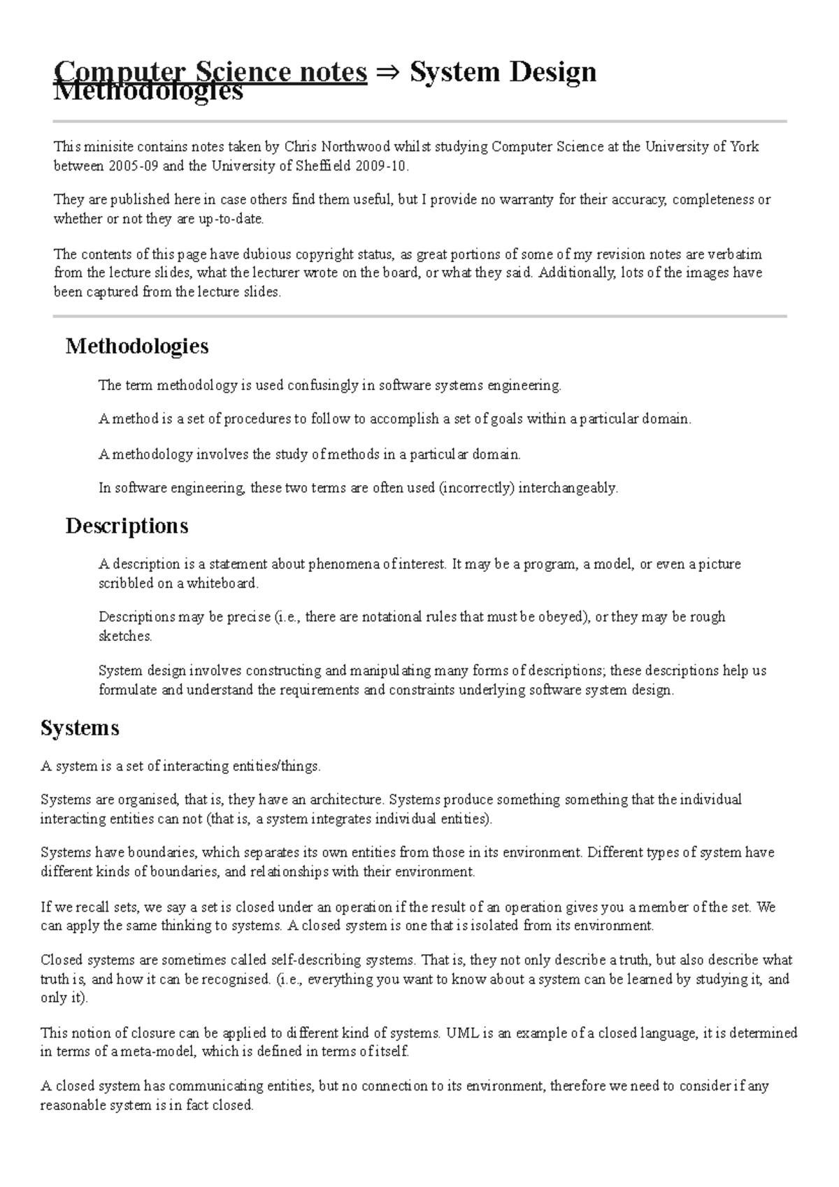 System Design Methodologies - Computer Science notes ⇒ System Design ...