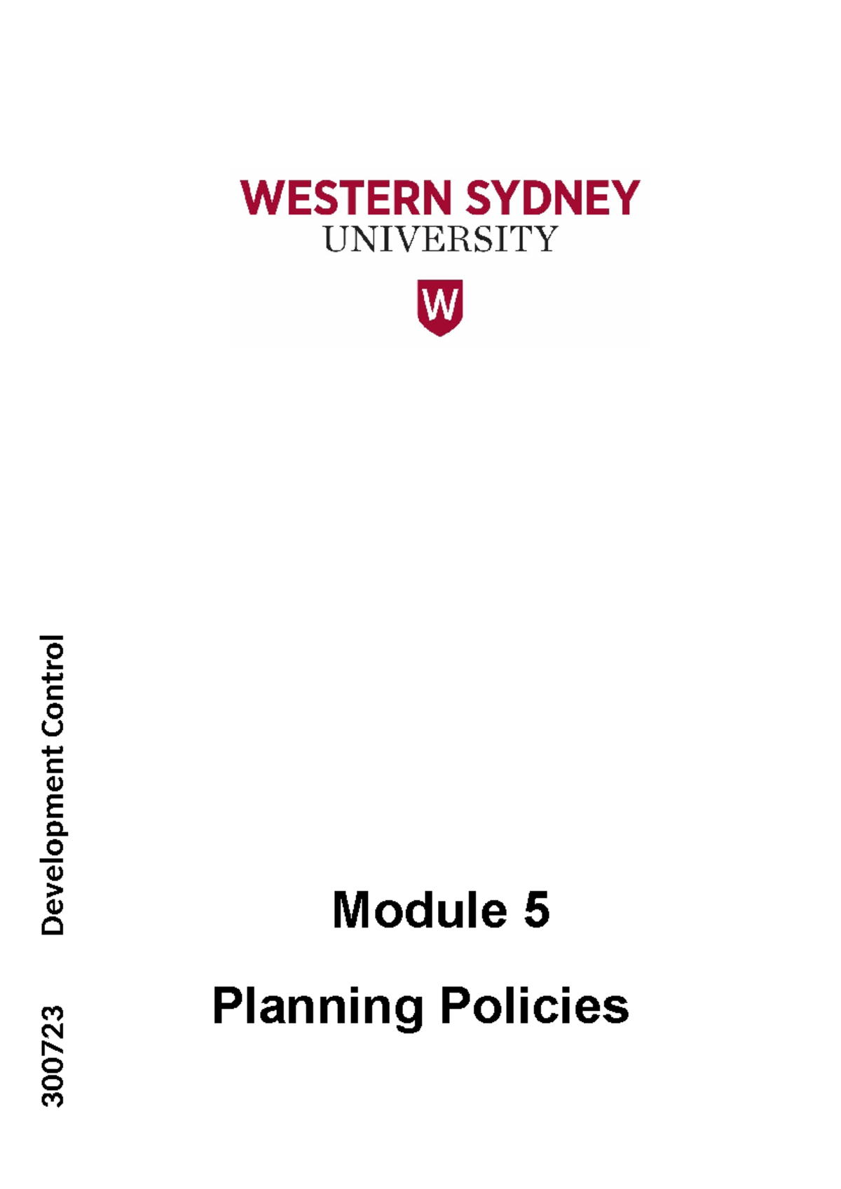 Module 5 Planning Policies - Module 5 Planning Policies 300723 Development Control Contents 1 ...