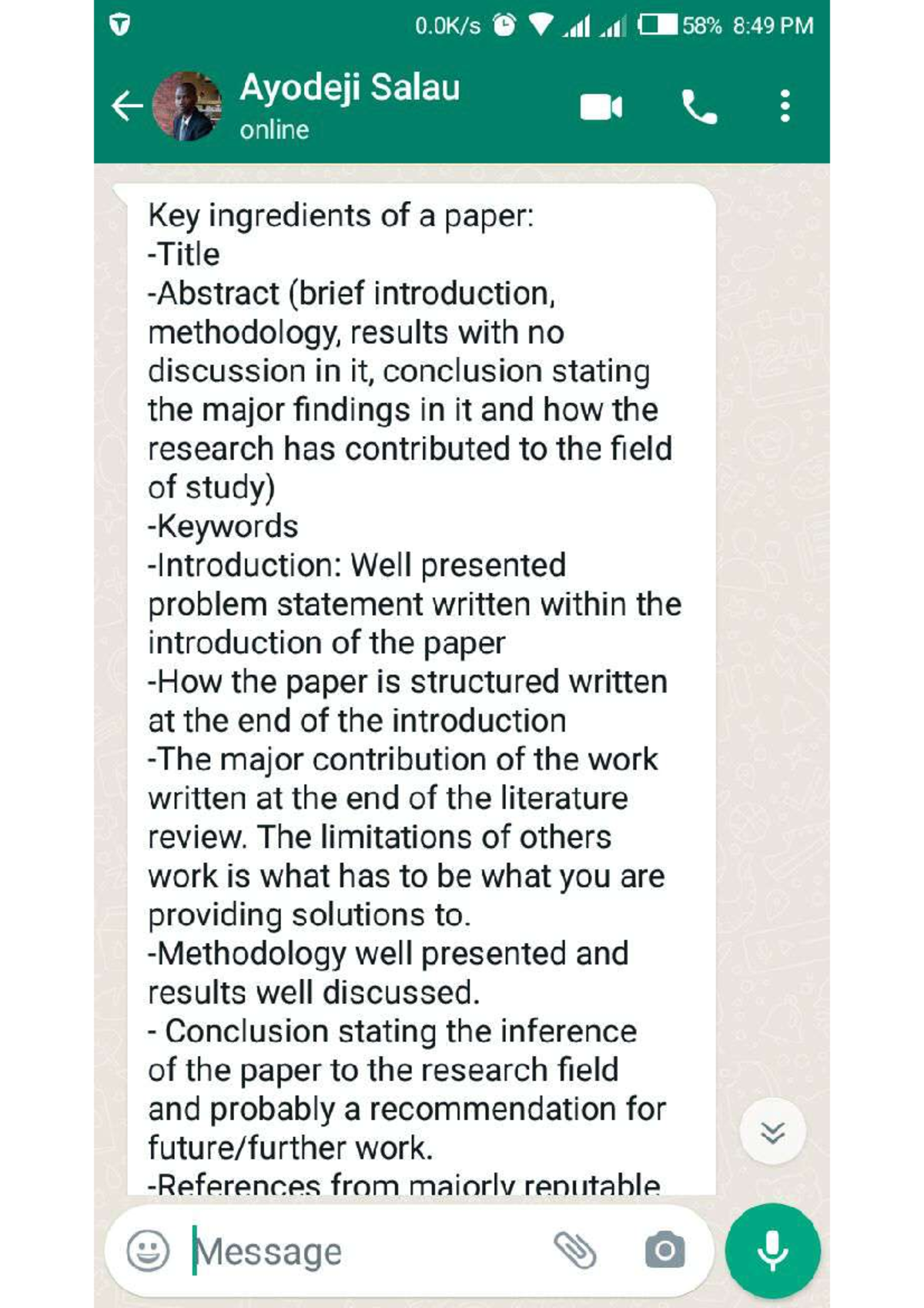 Ayodi - Lecturing - all 8:49 PM Ayodeji Salau online Key ingredients of ...