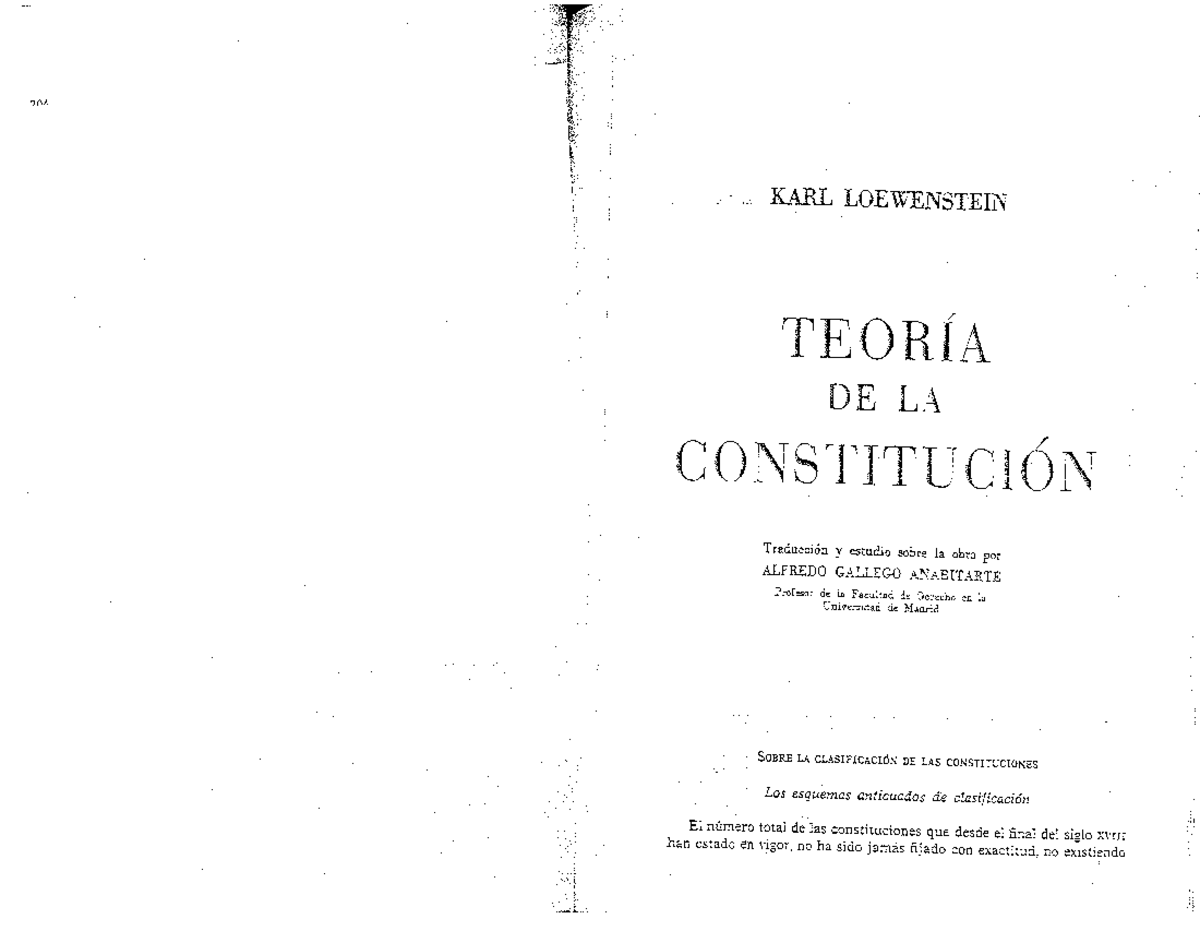 Sobre LA Clasificacion DE LAS Constituciones - KARL Loewenstein ...