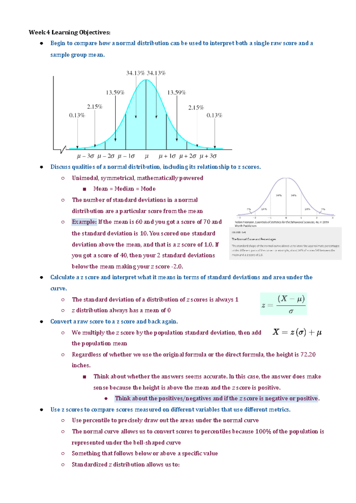 PSYC 218 Midterm 2 Learning Objectives - Week 4 Learning Objectives ...
