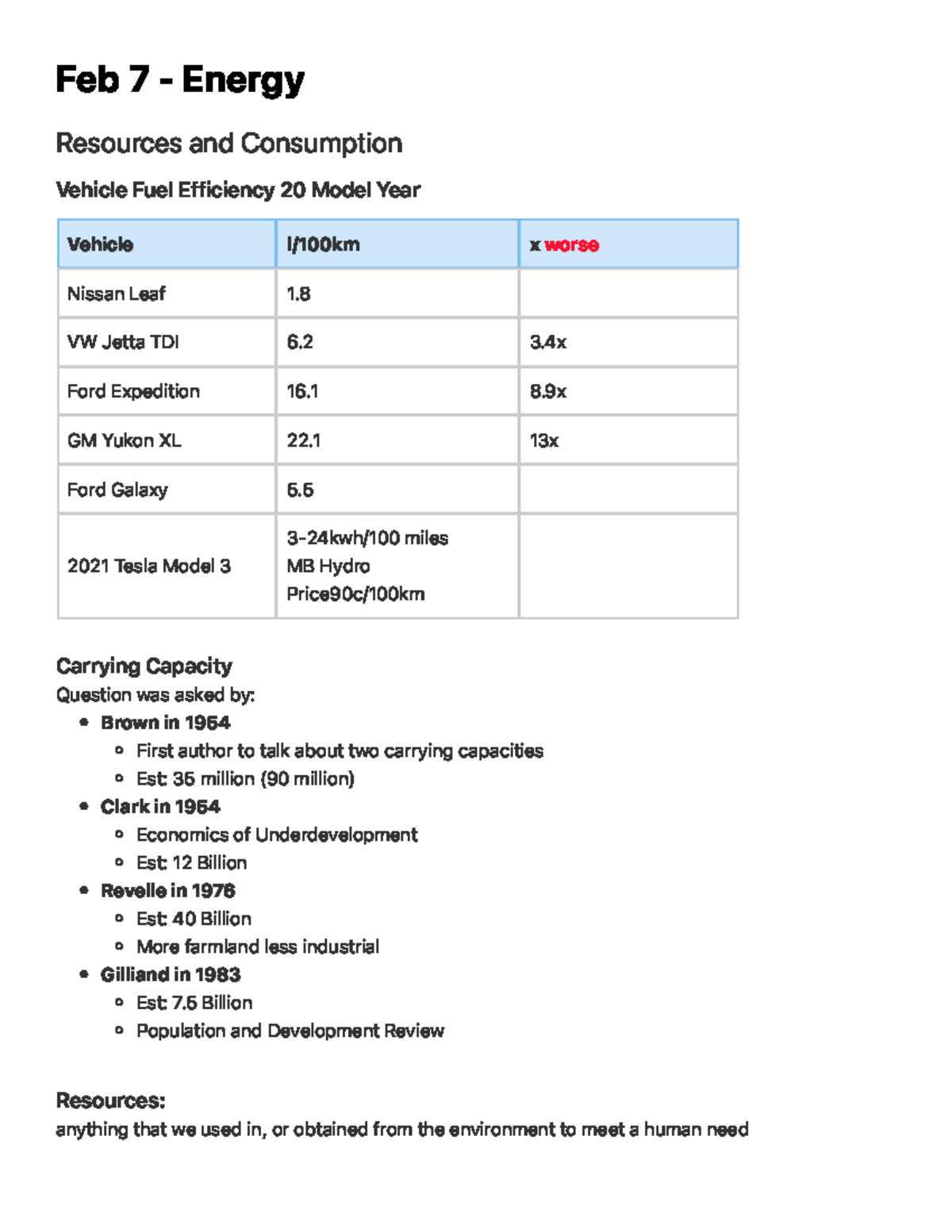 BIOL 1340 Energy - Fe b 7 - E n e rg y Resources and Consumption ...