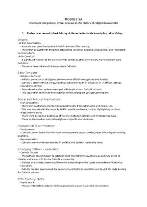 WACE Religion and Life Unit 1 and 2 - DEFINITIONS: Religion A system of ...