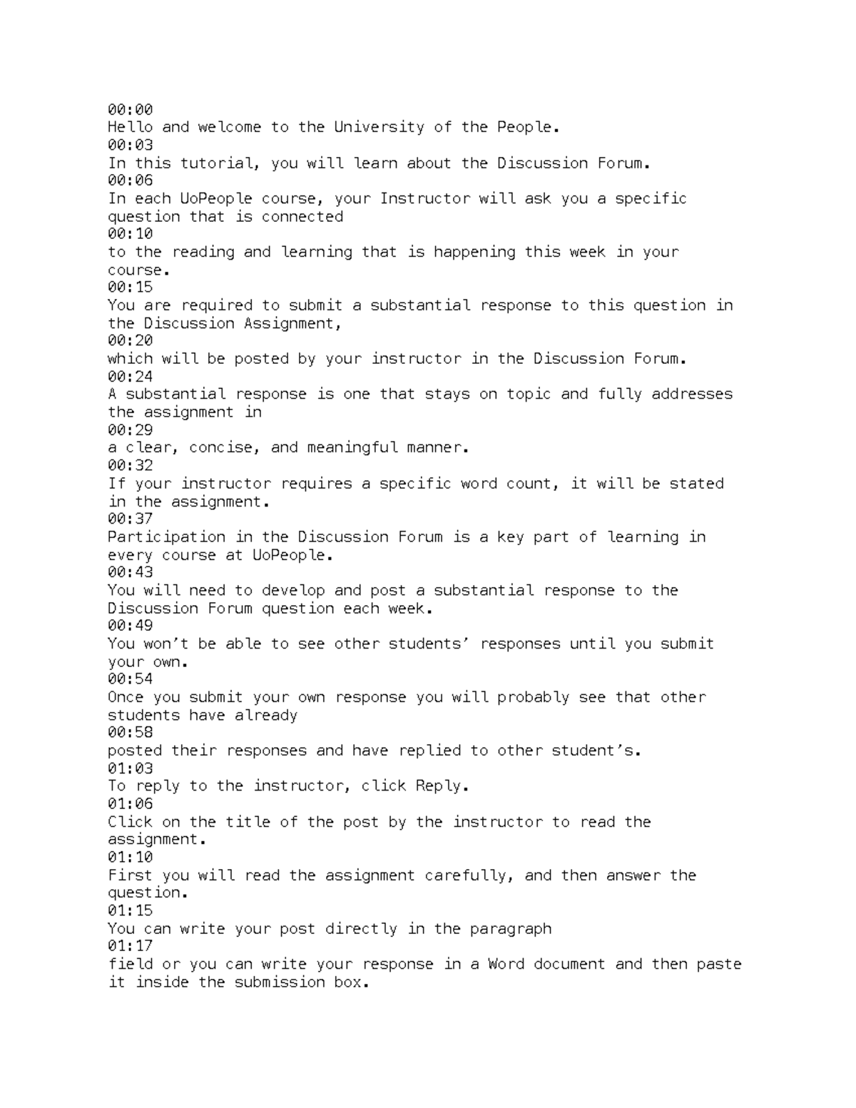 How to submit a discussion assignment Transcript - 00:00 Hello and ...