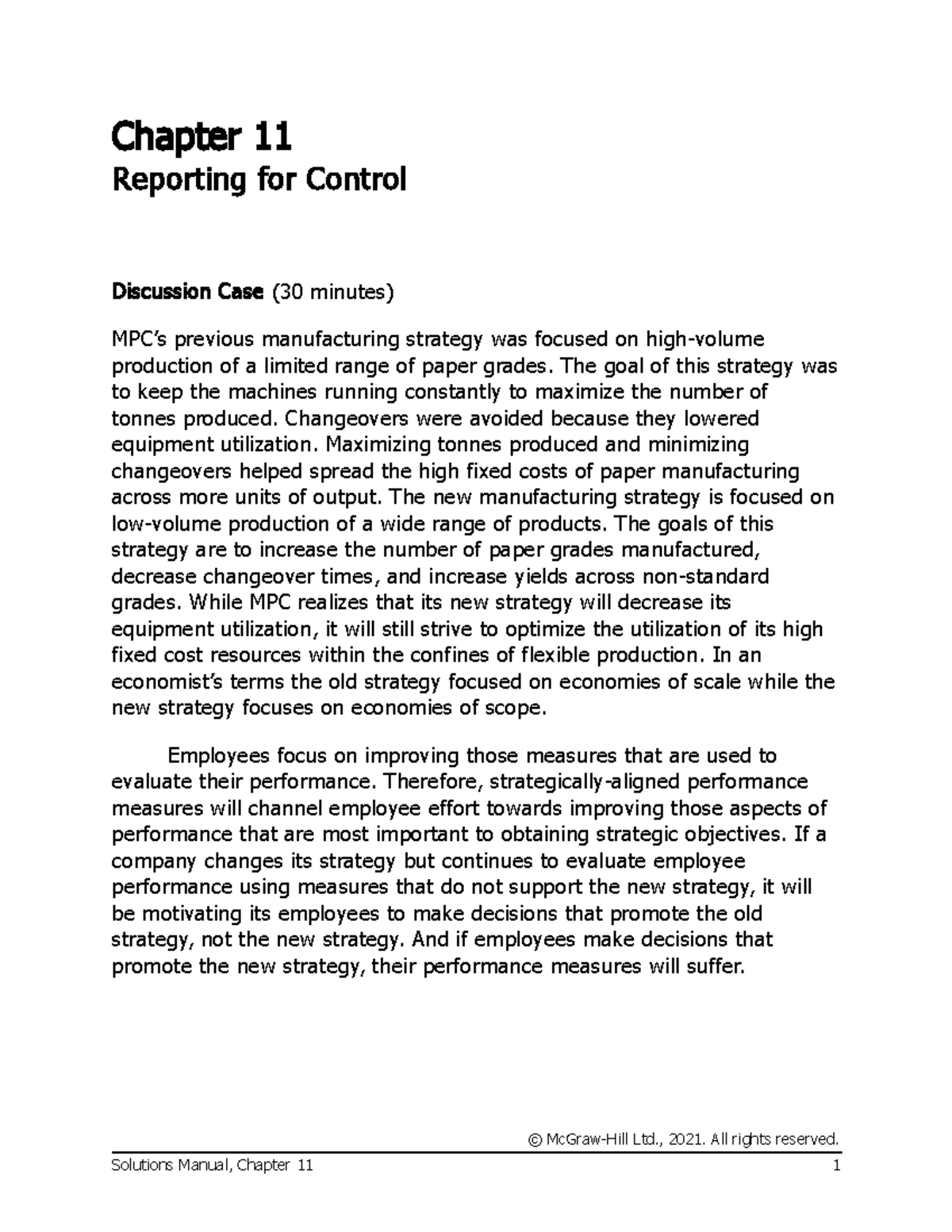 Sm ch (11) - Solutions manual chapters available Solutions manual ...