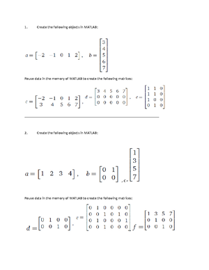 Matlab task 1 - This was designed by MIP lab sir - 1. Predict the ...