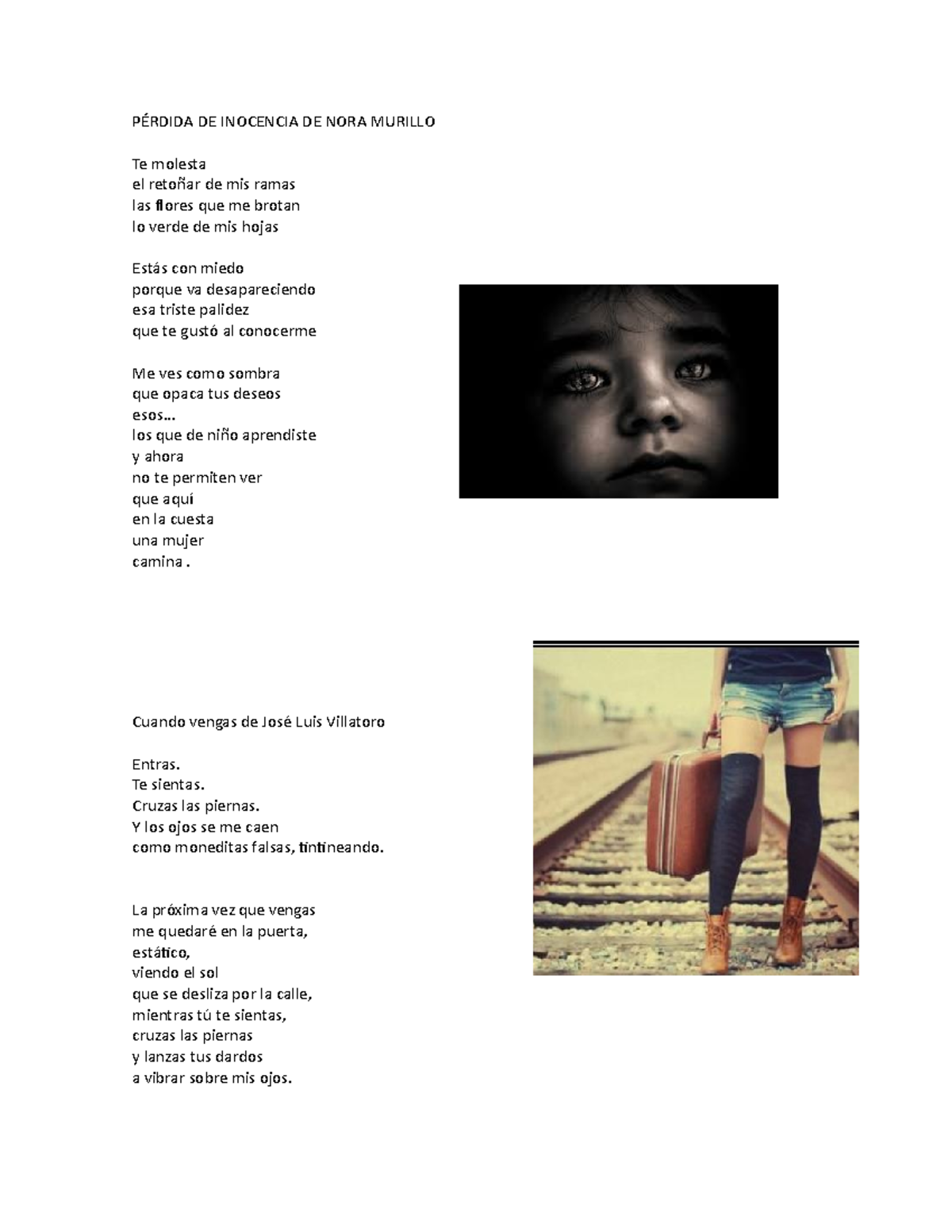 Poemas usac para ganar - PÉRDIDA DE INOCENCIA DE NORA MURILLO Te ...