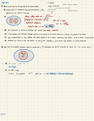 FNT2 done - FNT2 - Physics 7A FNTs due DL 3 Unit 1: Applying Models to ...