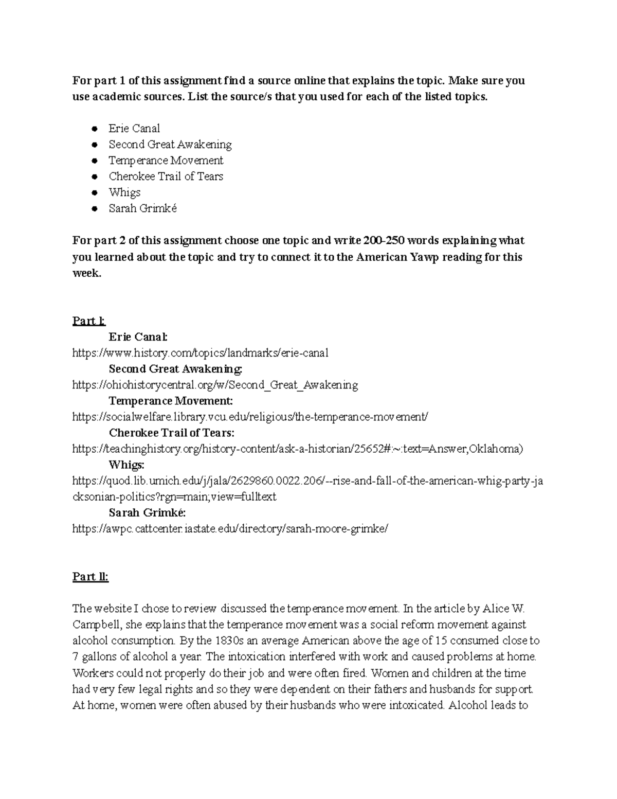 Study Assignment 2 - For part 1 of this assignment find a source online that explains the topic ...