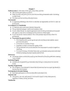 Ch.1 Roots of American Government We the People - Studocu