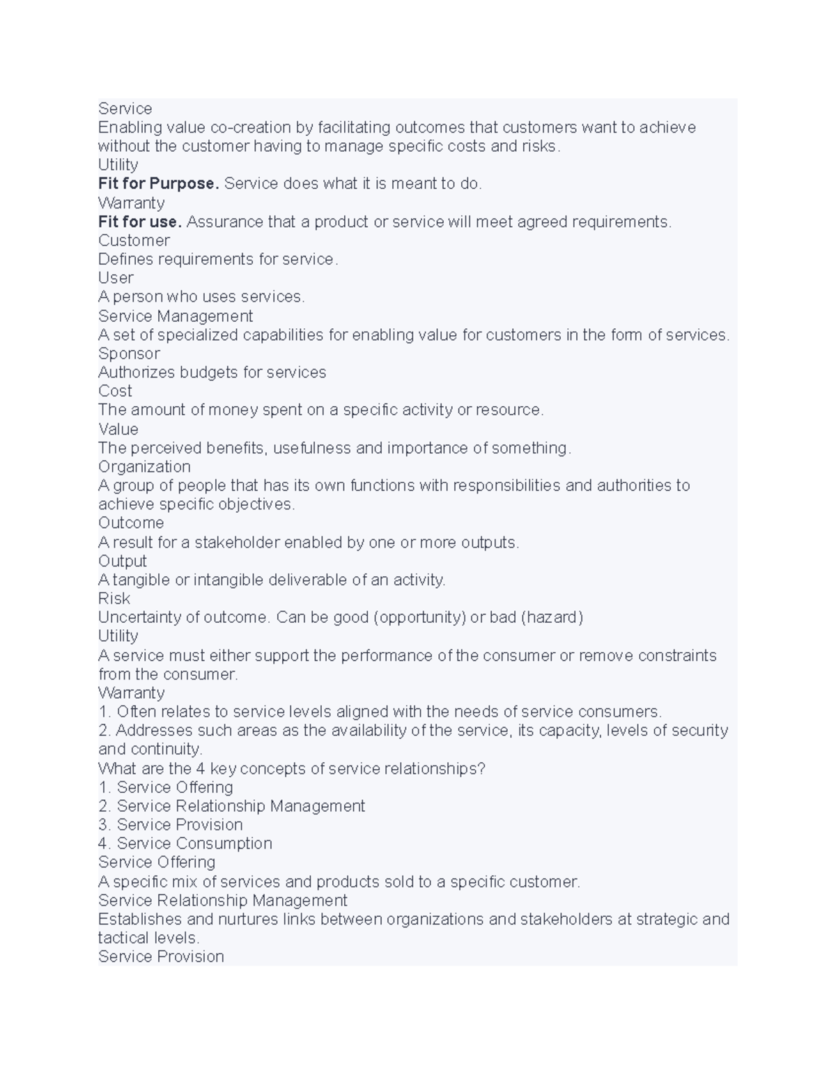 C456 flashcards - Service Enabling value co-creation by facilitating ...