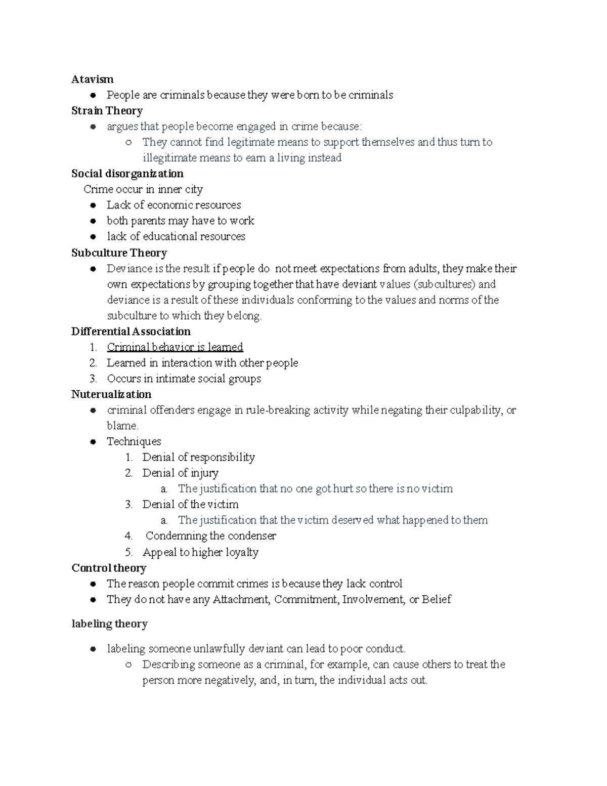 SOC 4800 Theories - Professor: Robert D. Weide - Atavism People are ...