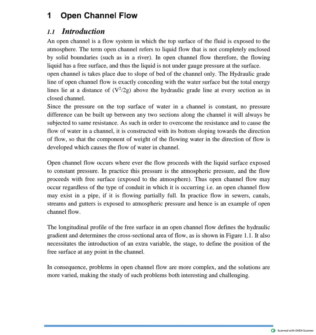 Flow Through Open Channels - fluid mechanics - Studocu