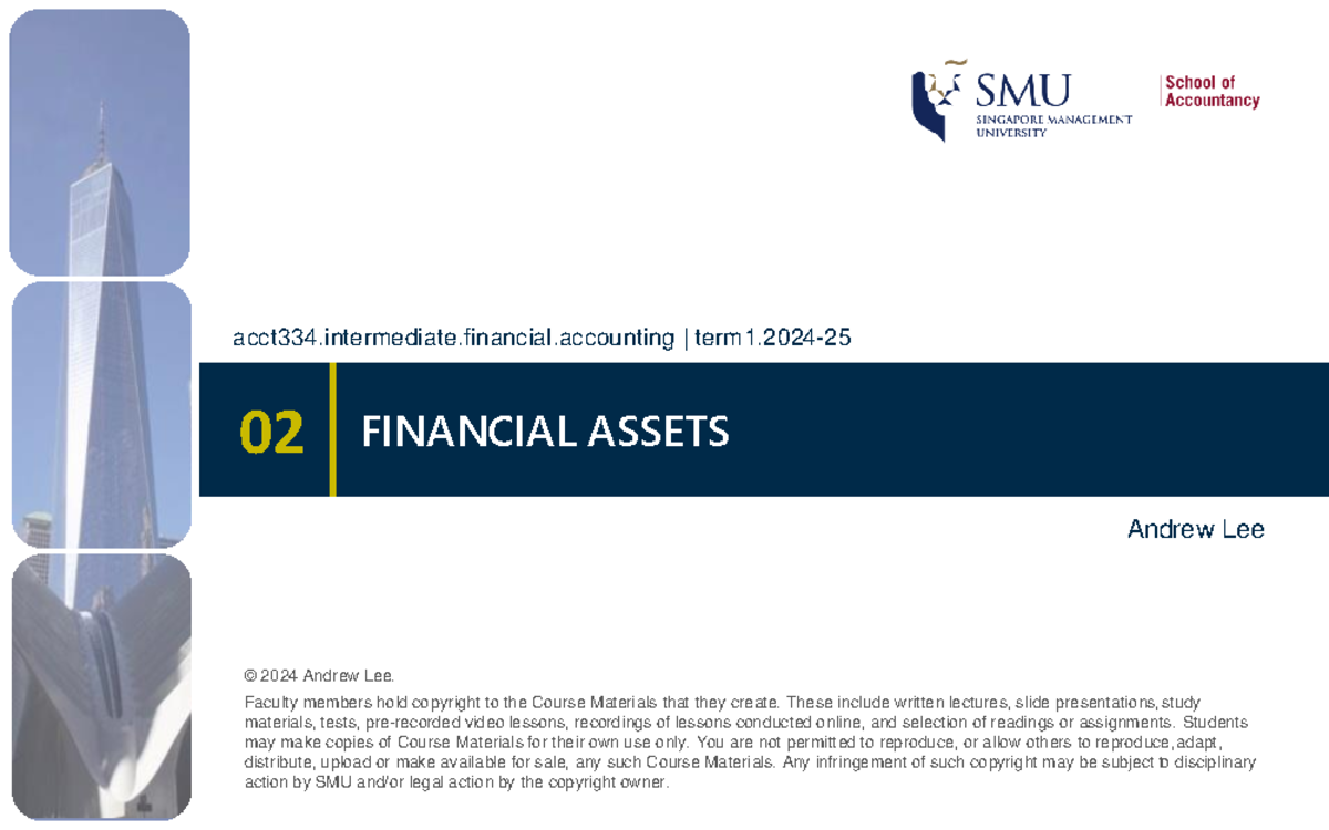 IFA Lesson 2 slides (Financial assets) - acct334.intermediate.financial ...