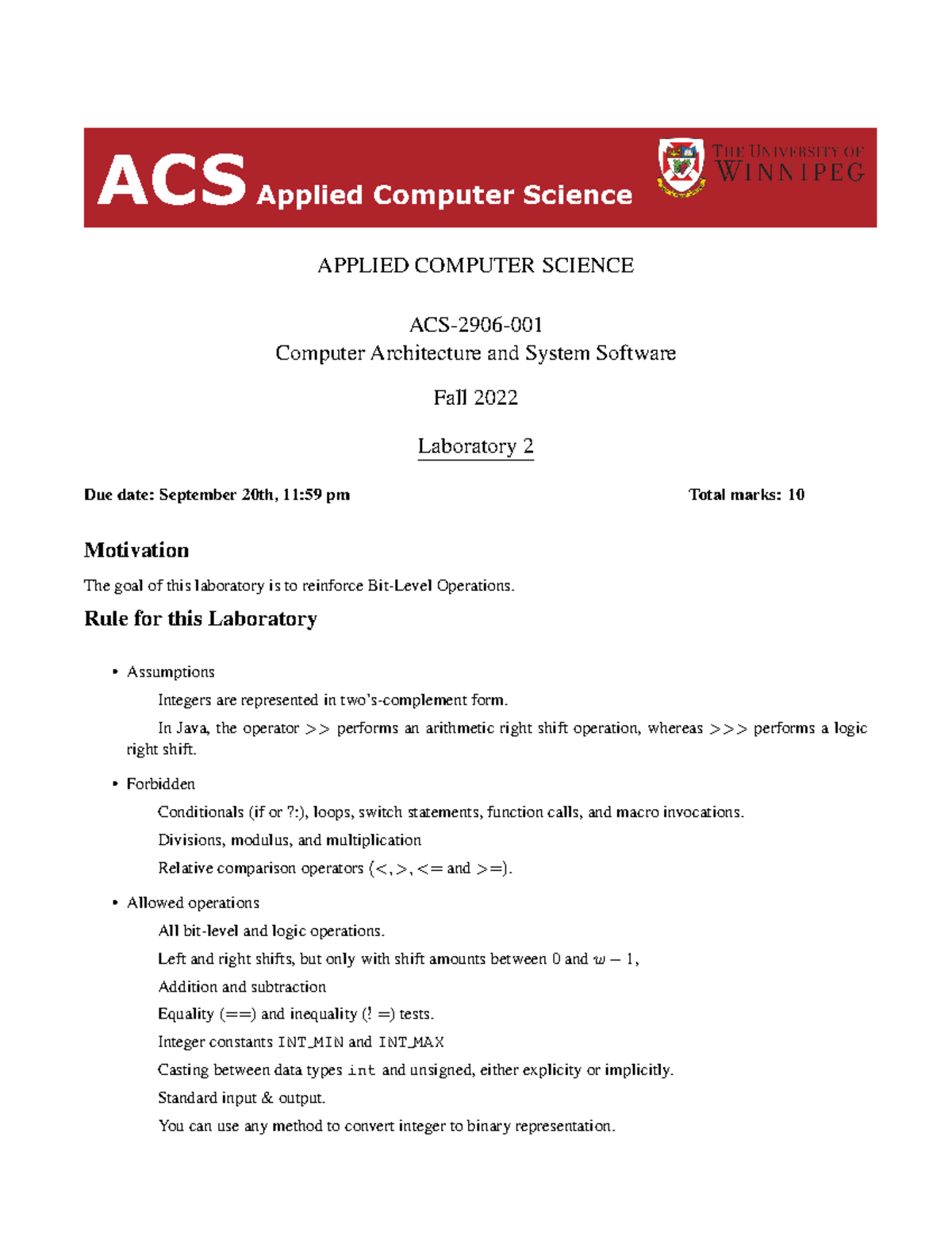 Lab2 T - eecelc le cda c'wnca' c'wc - ACS Applied Computer Science APPLIED COMPUTER SCIENCE ...
