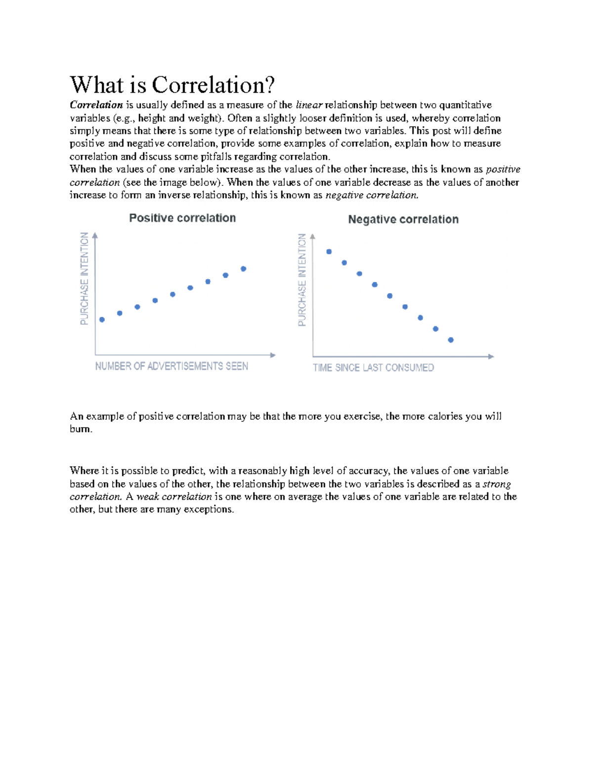 Correlation - Good for studies - What is Correlation? Correlation is ...