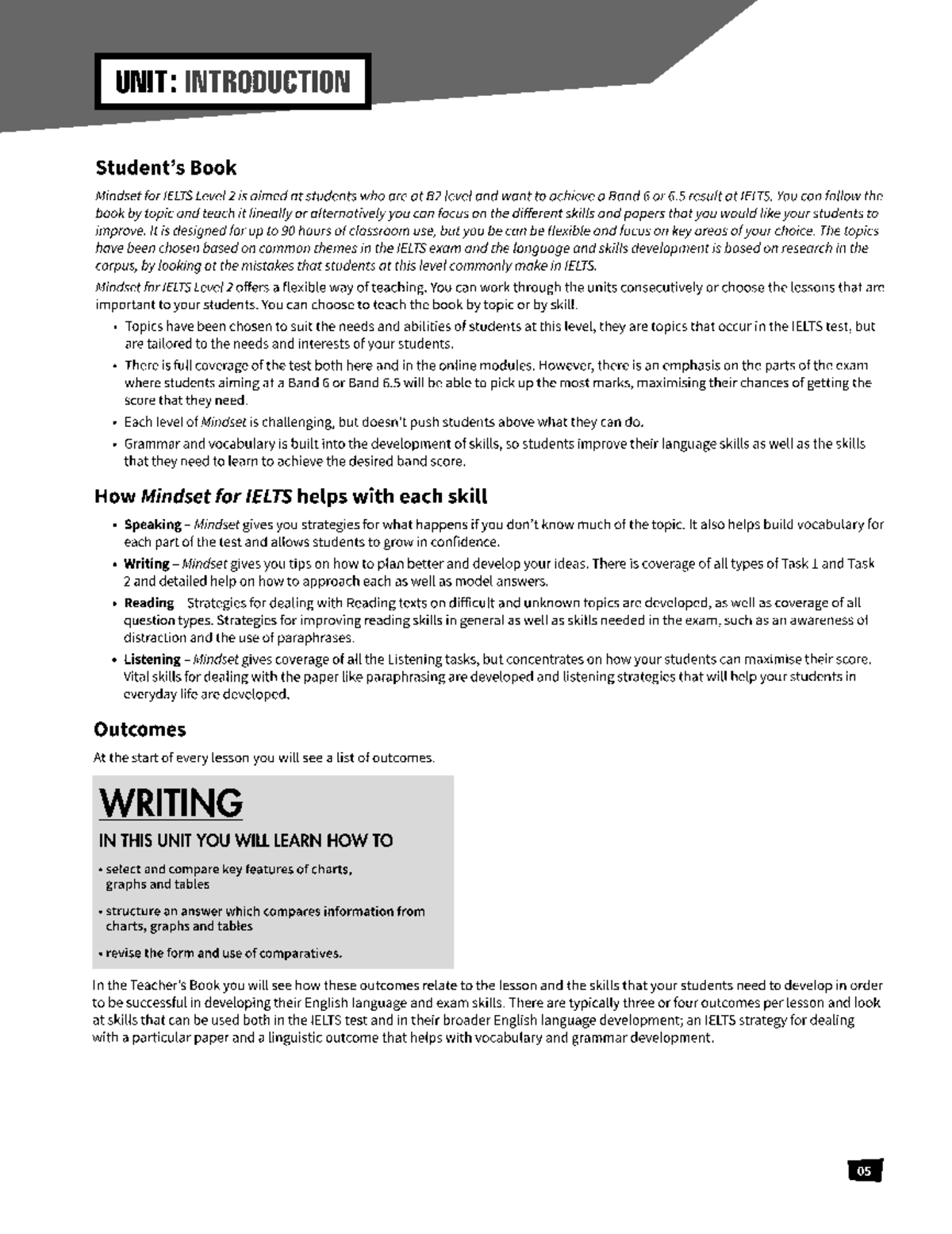 Giới thiệu Ielts Mindset Level 2 - UNIT: INTRODUCTION Book Mindset for ...