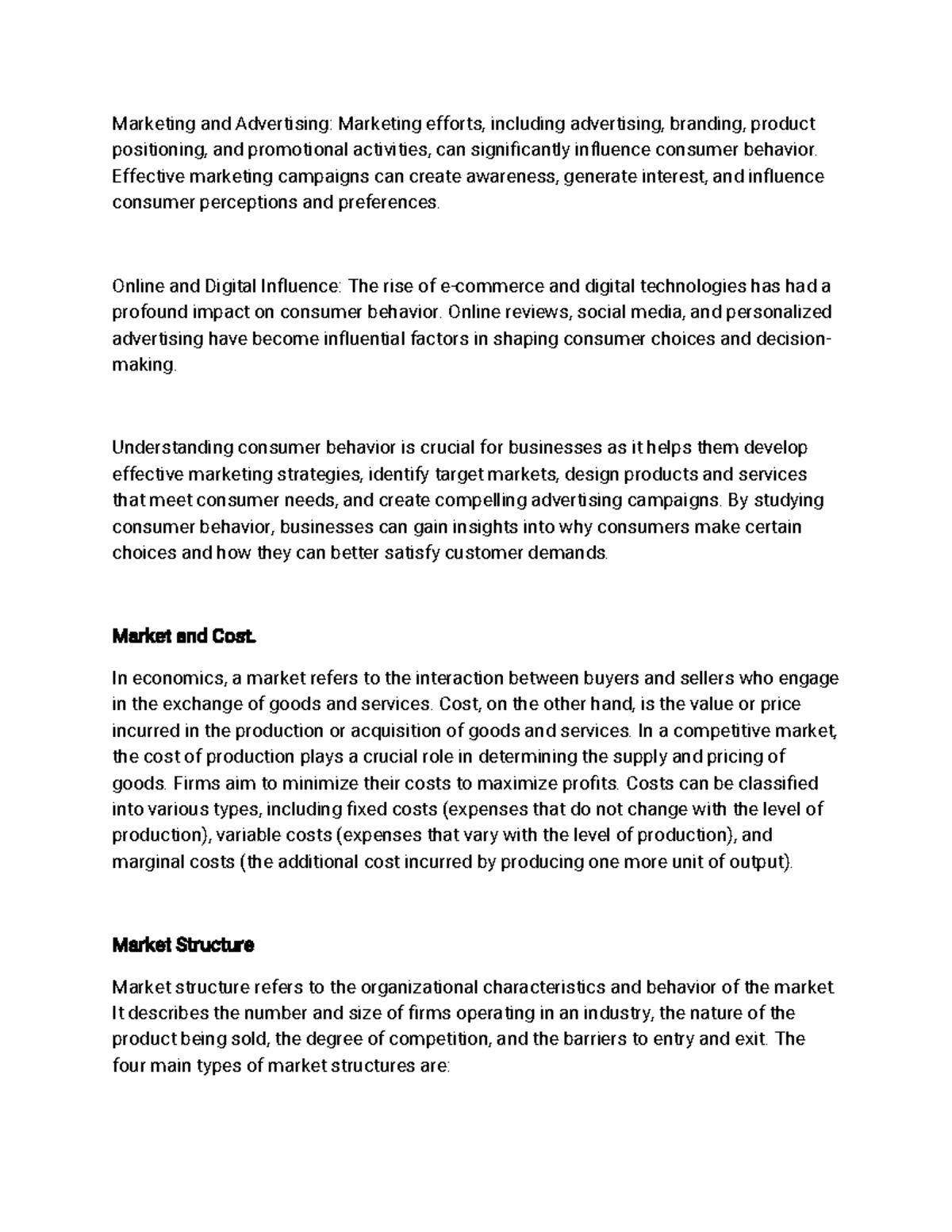 Micro Economy-11 - Marketing and Advertising: Marketing efforts ...