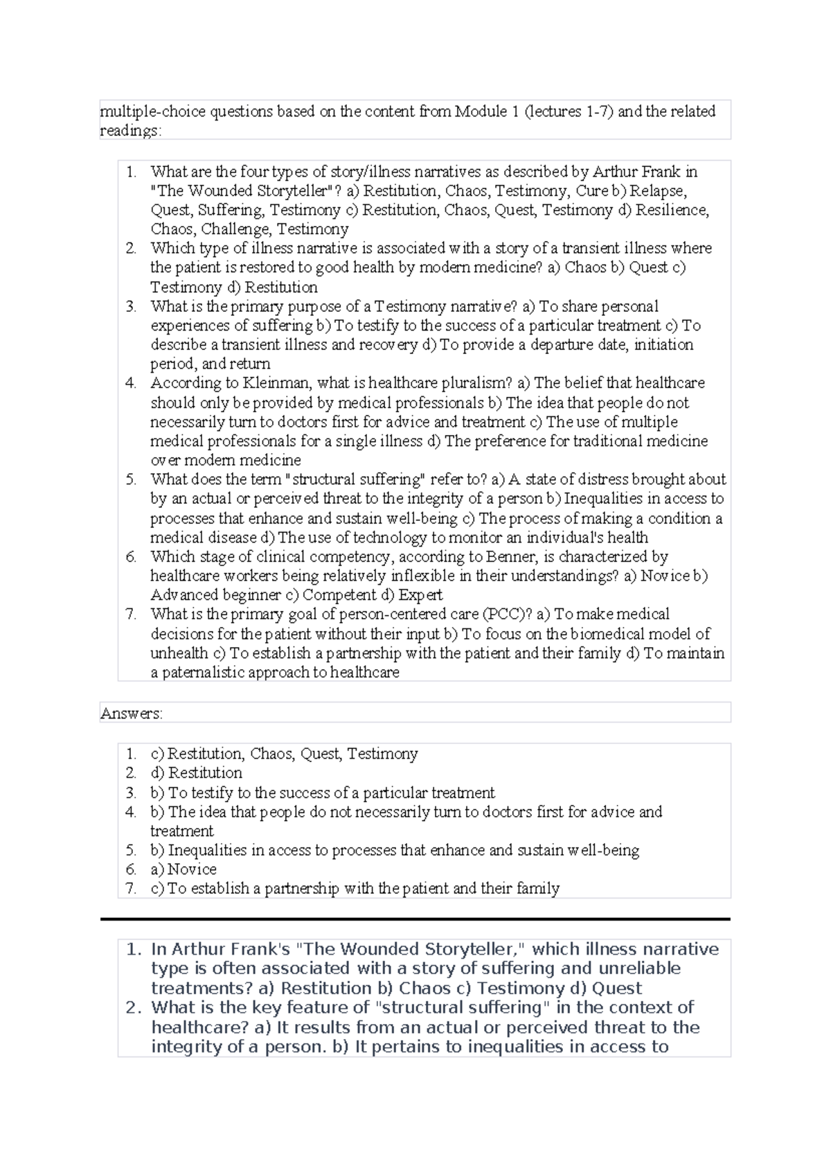 Multiple-Choice Questions from Module 1: Lectures 1-7 - multiple-choice ...