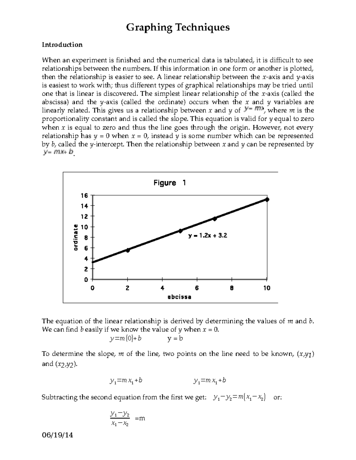 01. Graphing Techniques Exercises - Graphing Techniques Introduction When an experiment is ...