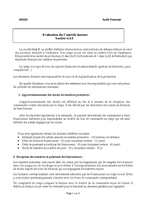 Diapos 2 controle interne et audit S8 G3 - Le contrôle interneLe contrôle interne Le contrôle ...