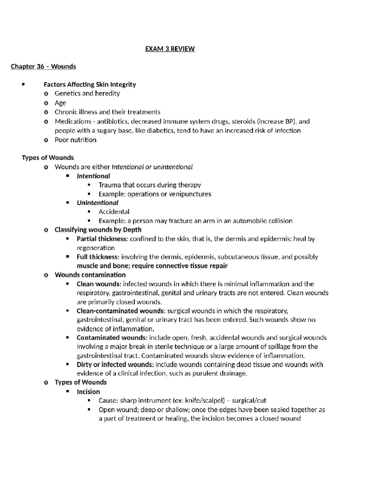 NUR 155 Exam 3 study guide - NUR 155 - Studocu