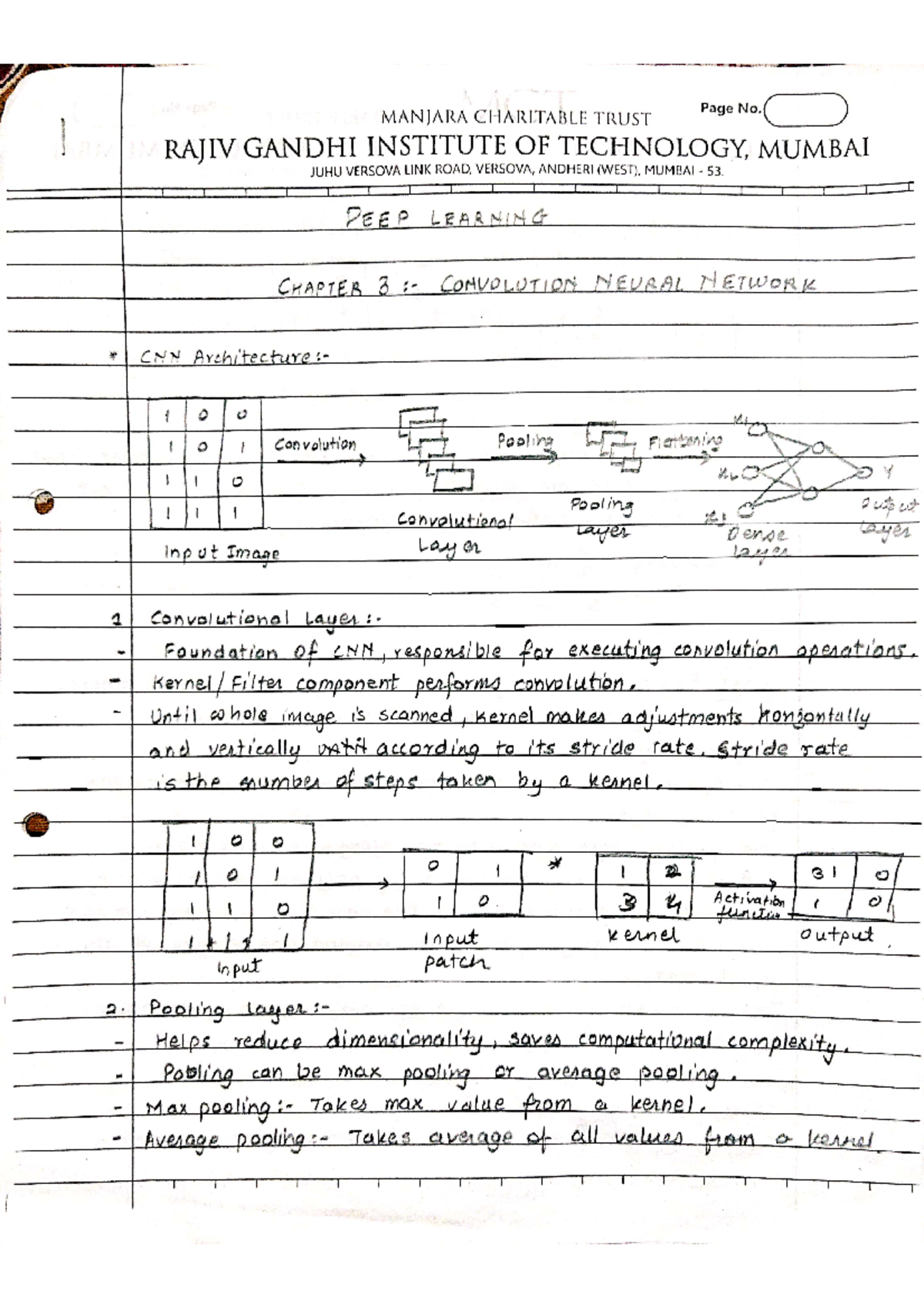 DL - Endsem Notes For Deep Learning - Computer Engineering - Studocu