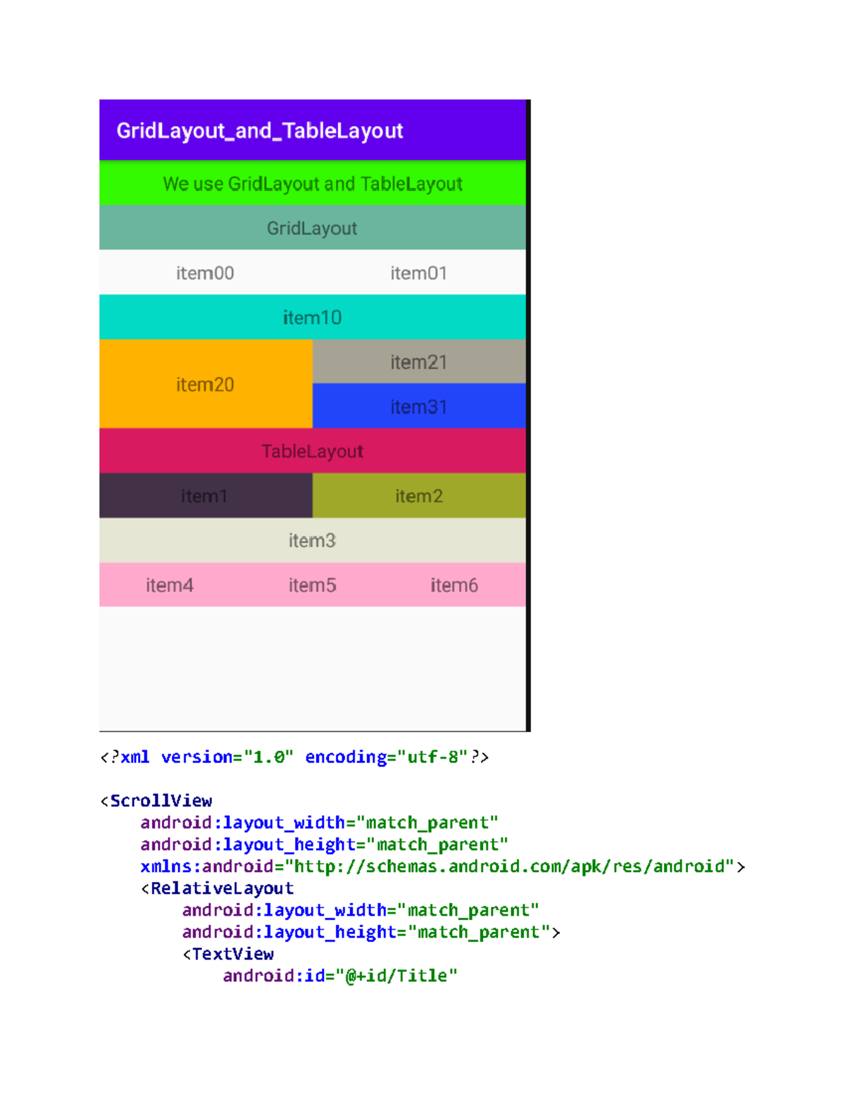 Code Grid Layout and Table Layout - - Studocu