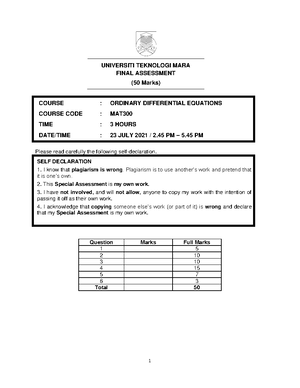 ASSIGNMENTS PRACTICE ODL ITT270 - UNIVERSITI TEKNOLOGI MARA ASSIGNMENT ...